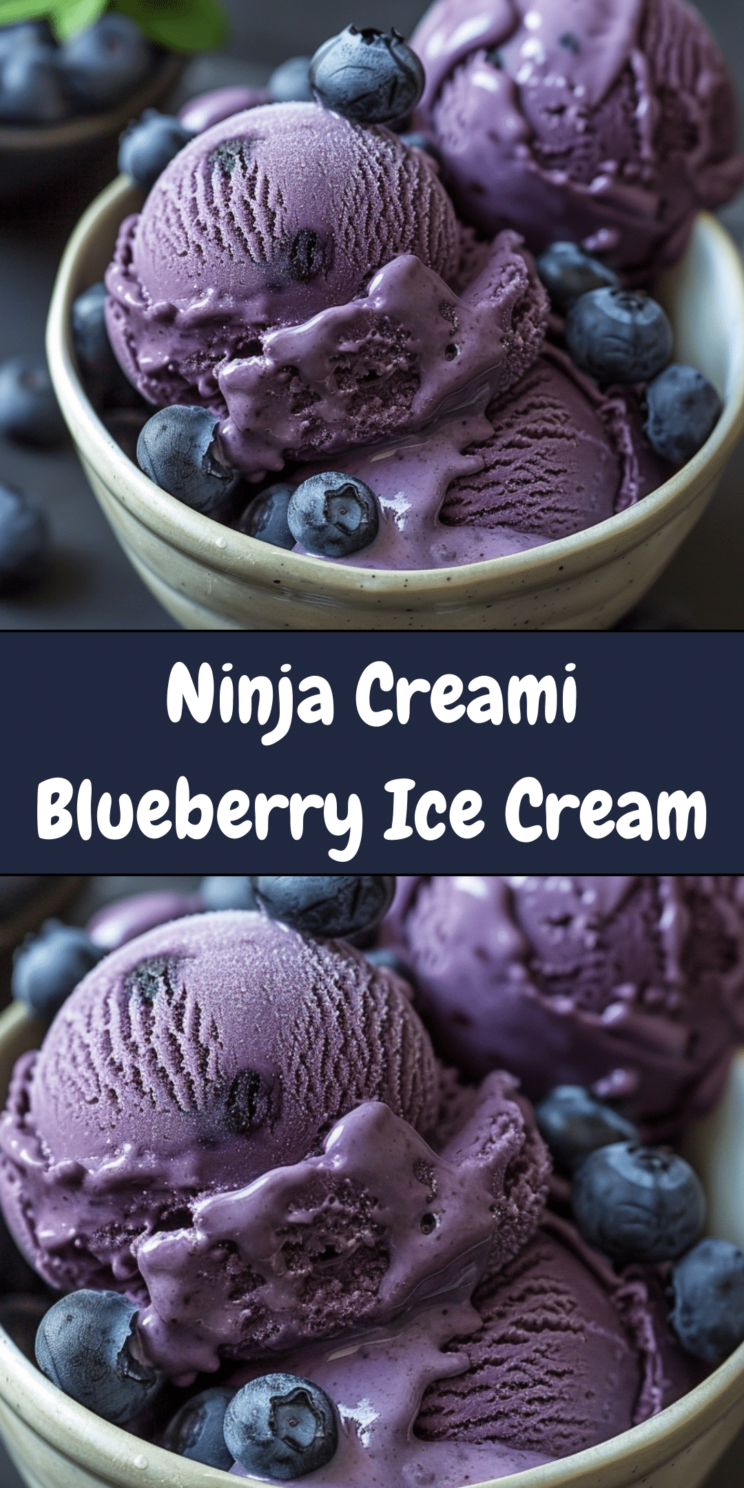 Ninja Creami Blueberry Ice Cream | Cheryl's Cooking