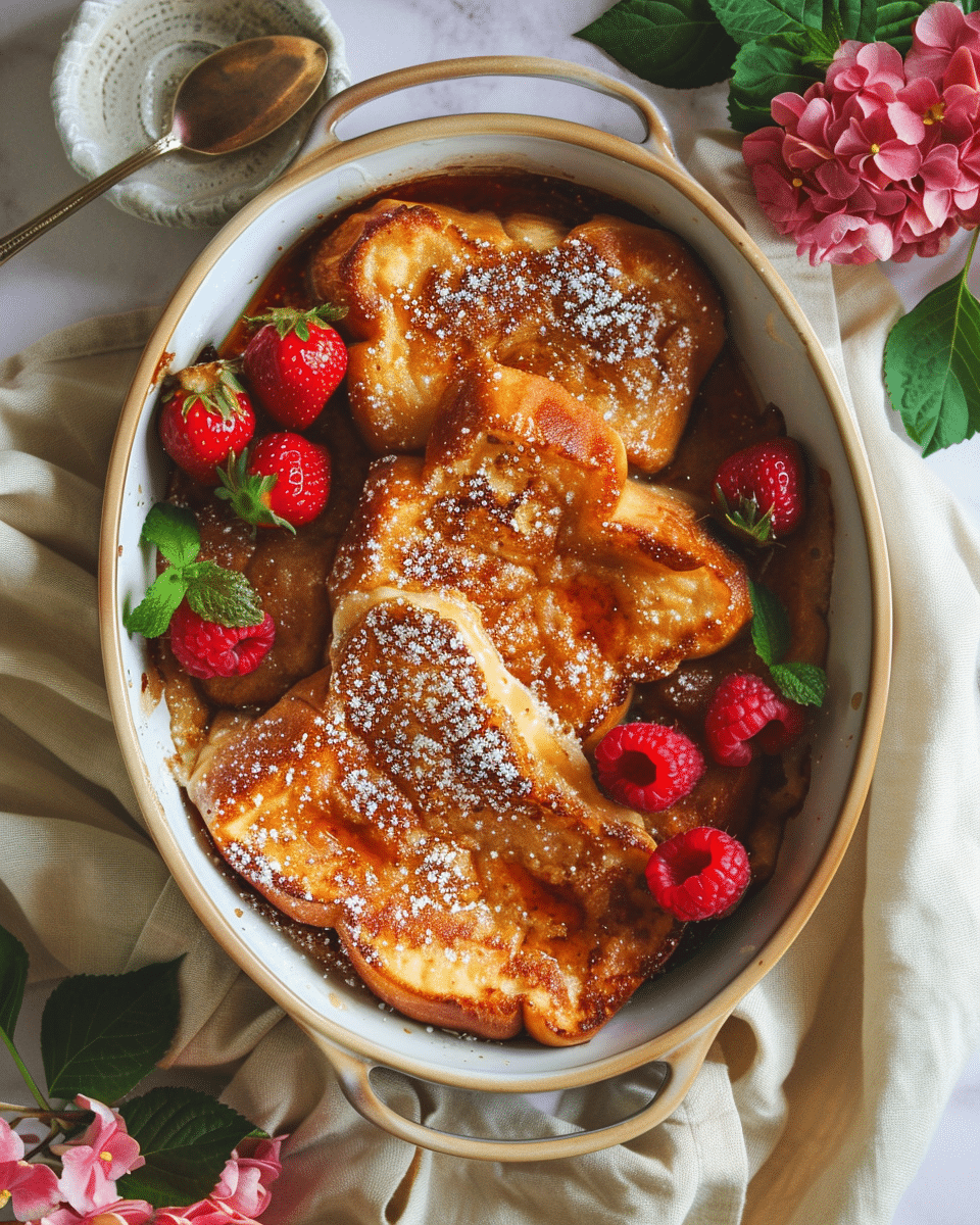 Overnight Crème Brûlée French Toast Casserole | Cheryl's Cooking