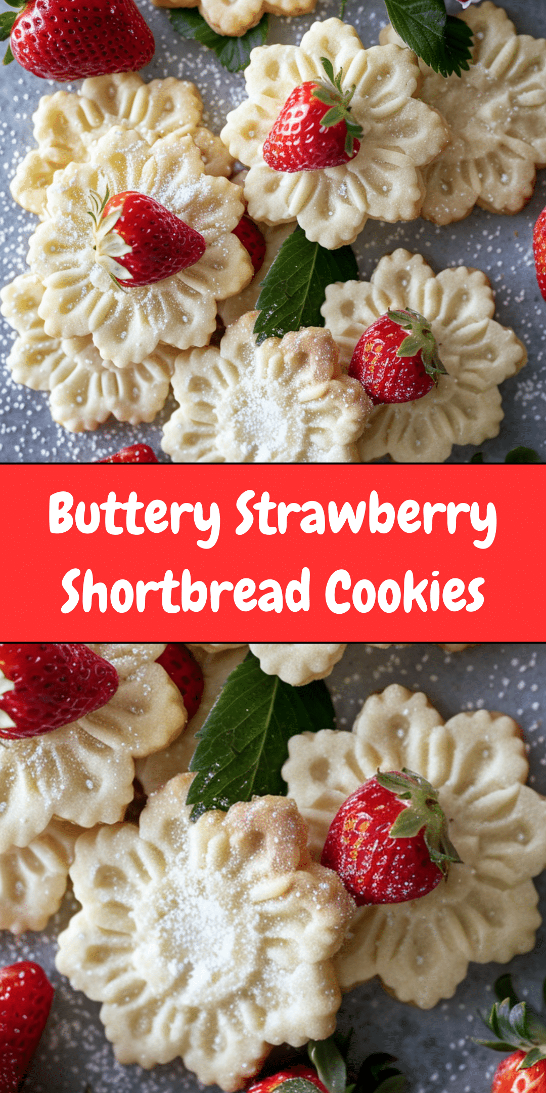 Buttery Strawberry Shortbread Cookies | Cheryl's Cooking