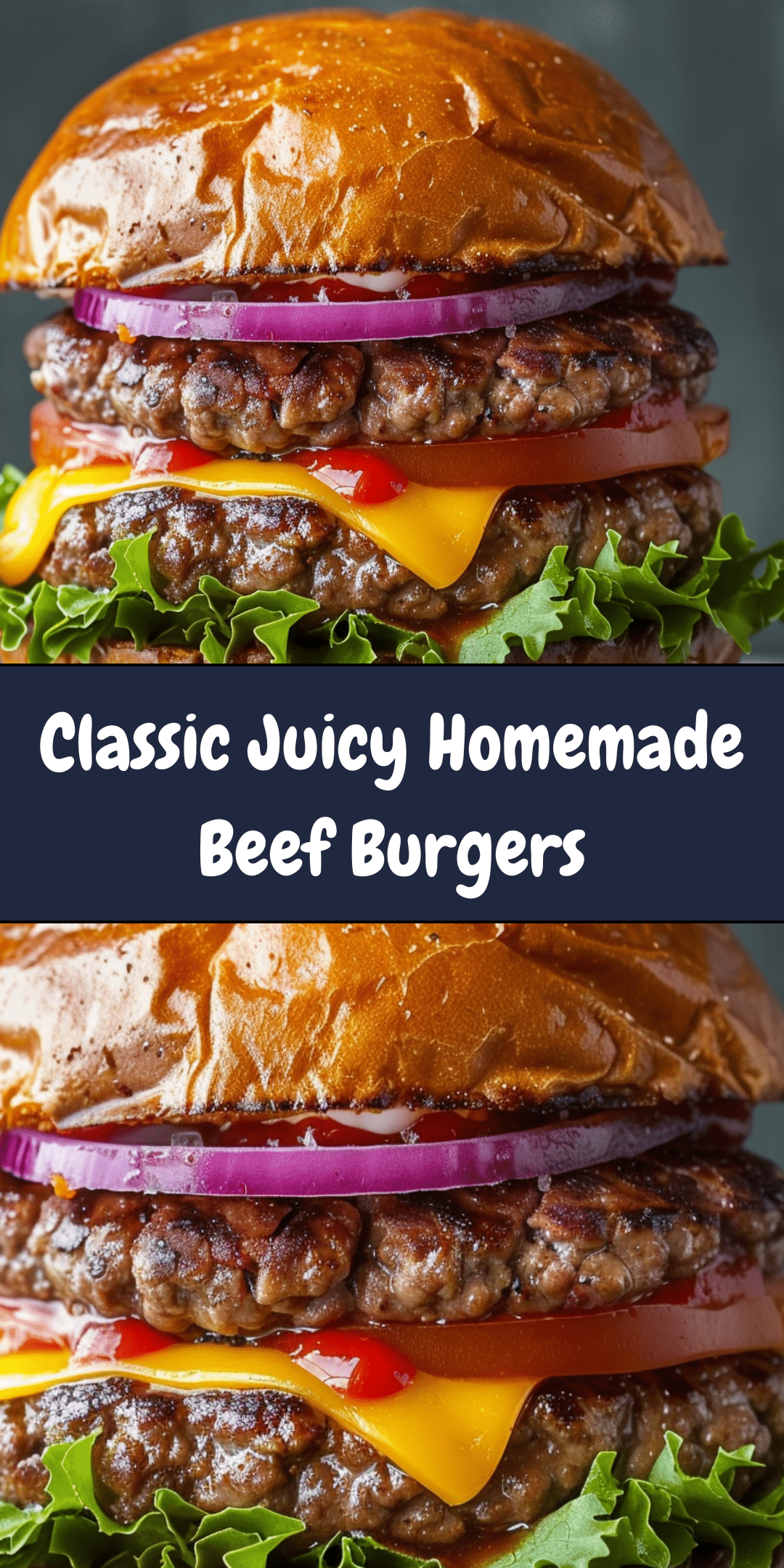 Classic Juicy Homemade Beef Burgers | Cheryl's Cooking