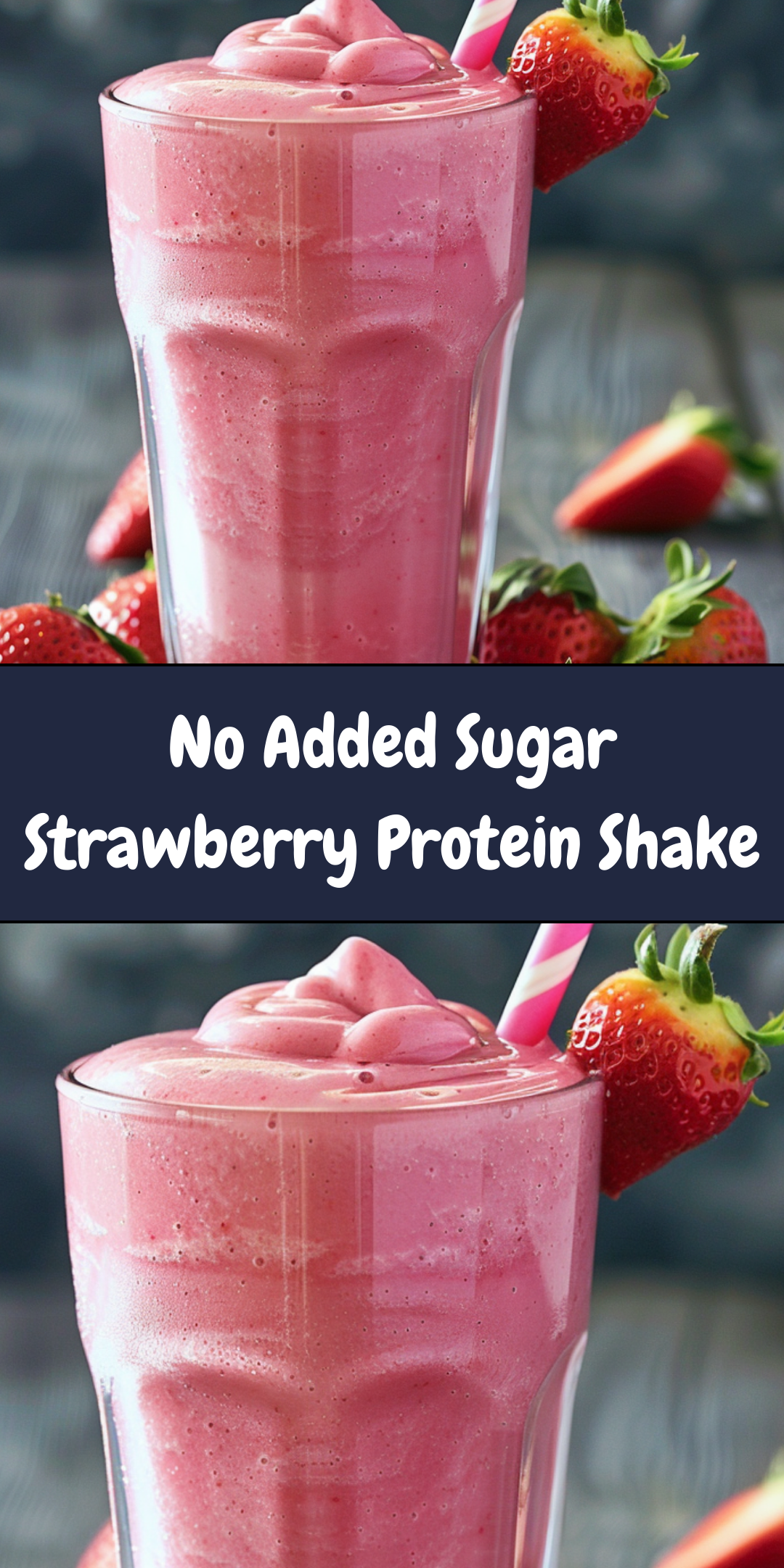 No Added Sugar Strawberry Protein Shake | Cheryl's Cooking