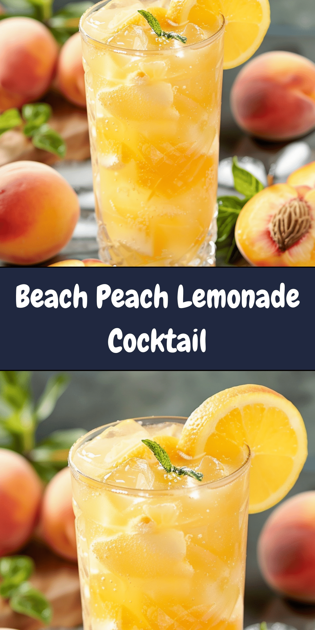 Beach Peach Lemonade Cocktail | Cheryl's Cooking