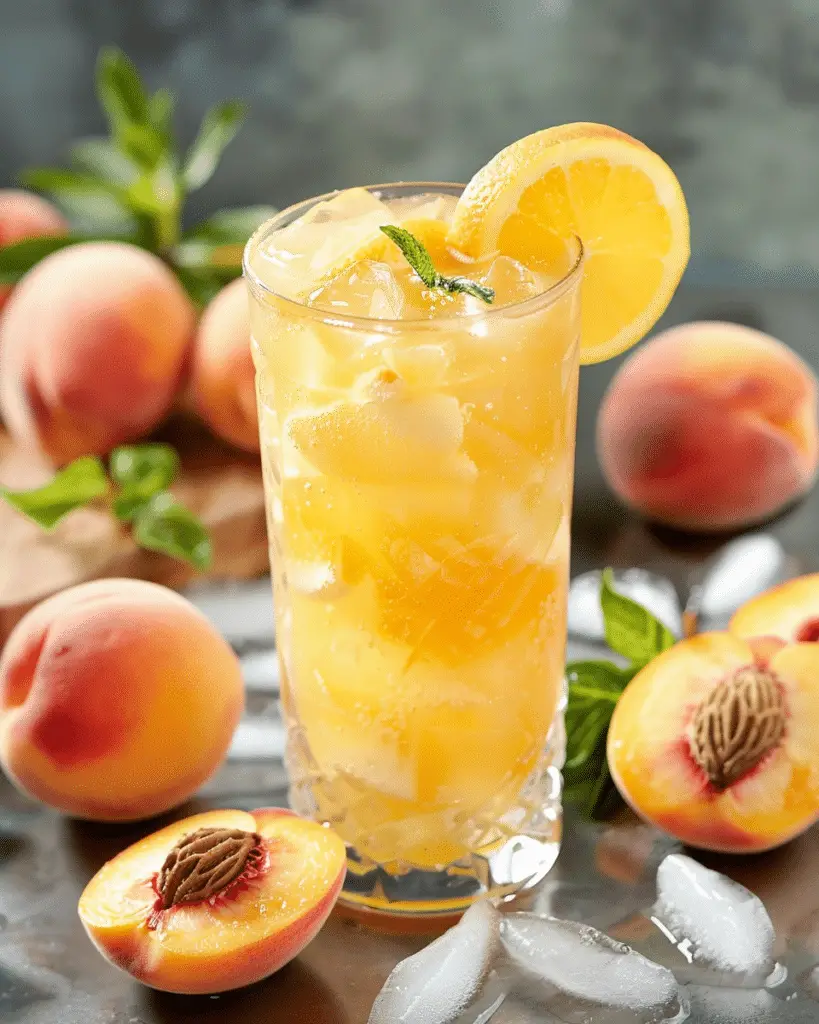 Beach Peach Lemonade Cocktail | Cheryl's Cooking