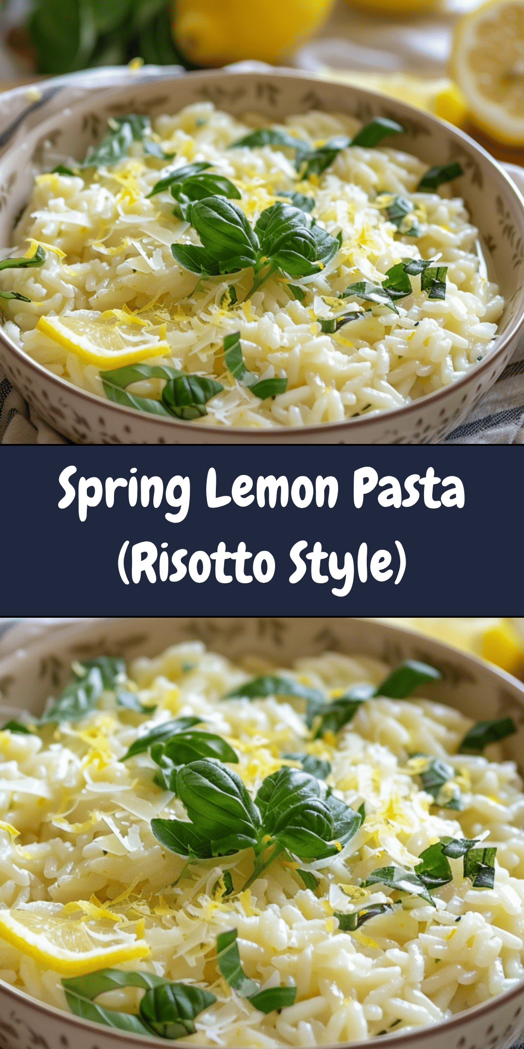 Spring Lemon Pasta (Risotto Style) | Cheryl's Cooking