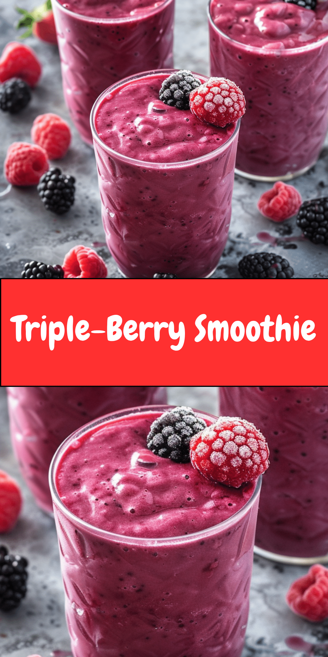 Triple-Berry Smoothie | Cheryl's Cooking